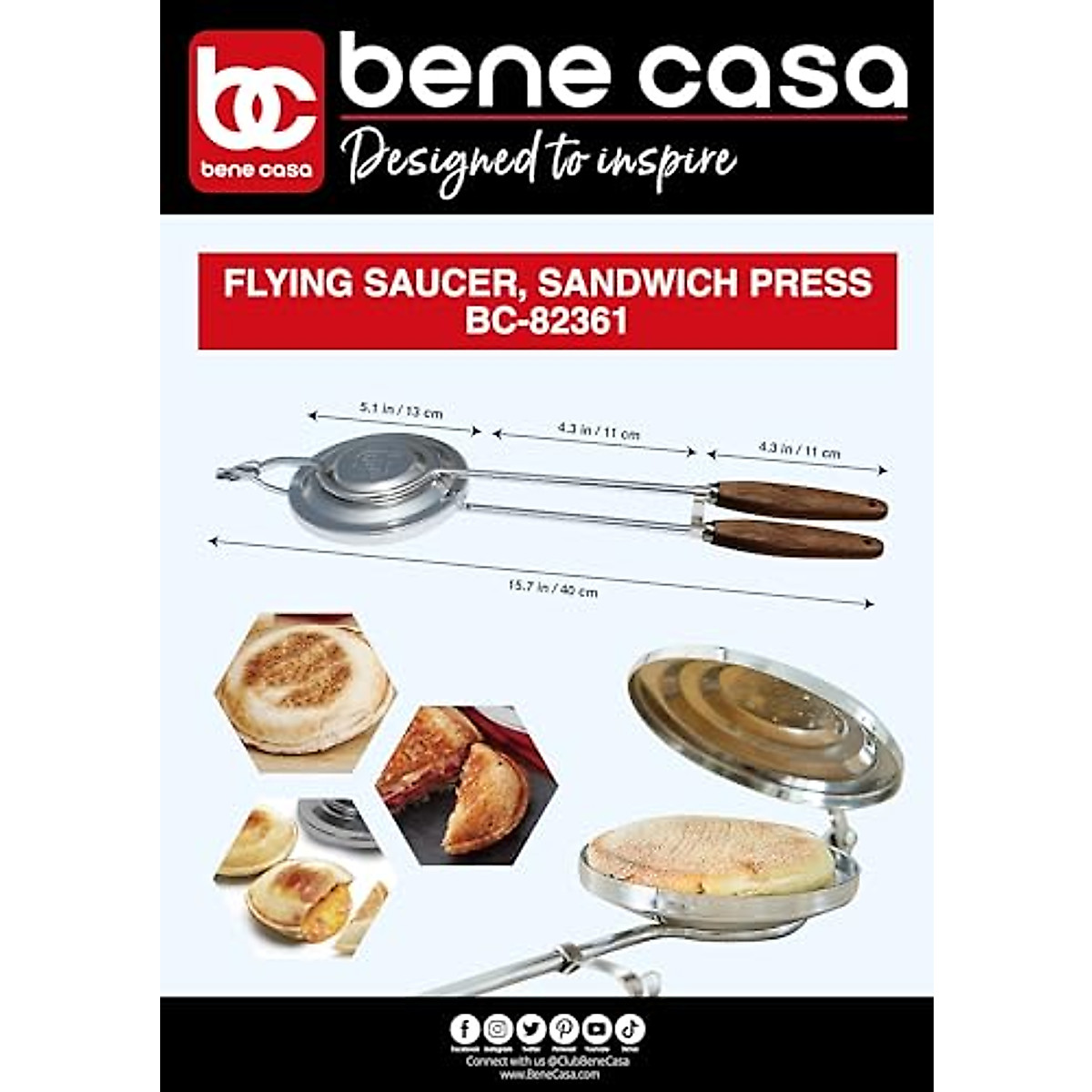 BC Classics BC-82361 Flying Sandwich Press