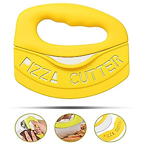 niceeshop Pizza Cutter, Pizza Knife sharp stainless steel blade, easy-to-clean and safe slicer with cover, for pizza lovers-a warm gift for mom.