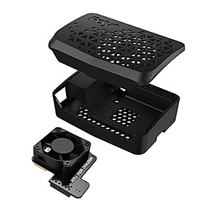 Argon Poly+ Case | Raspberry Pi 4 Plastic Case with PWM controllable Fan and Heatsink | Removable Top