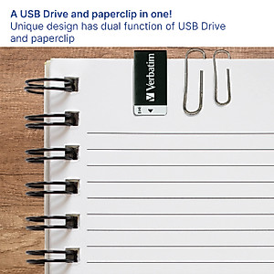 Verbatim 8GB Clip-It USB 2.0 Flash Drive Cap-less Thumb Drive Resistant to Water, Dust, and Static Discharge 3 Pack - Black, White, Red 98674