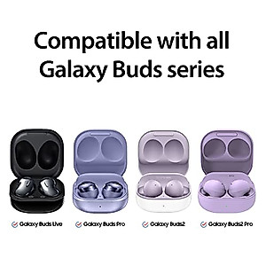 araree Bean Soft and Flexible Shockproof Silicone Cover Case Compatible with Samsung Galaxy Buds 2 Pro (2022) / Galaxy Buds 2 / Galaxy Buds Pro (2021) / Galaxy Buds Live (2020) with Keychain (Black)