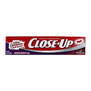 Close-Up Toothpaste, Refreshing Red Gel, Anticavity Fluoride, Cinnamon, 6 Ounce (Pack of 6)