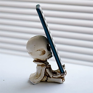 Cute Medidating Skull Dashboard Phone Holder for Car, Car Phone Mount, Skull Car Interior Accessories, Home Office Gothic Halloween Decorations