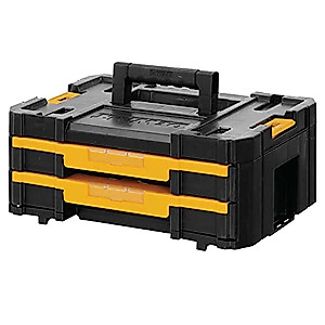 DEWALT TSTAK Tool Storage Organizer, Double Drawers (DWST17804) , Black