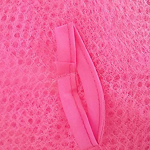 ChezMax Hanging Mesh Storage Organizer Foldable Space Saver Bags Toy Storage Basket for Kids Room Bathroom Wardrobe Wall Balcony 3 Compartments, 2 Pack