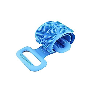 INGVY Dry Brushing Body Brush Bath Brushes Body Scrubber Silicone Shower Exfoliating Brush Belt Back Scrub Massage Cleaner Cleaning Strap Bathroom Accessories