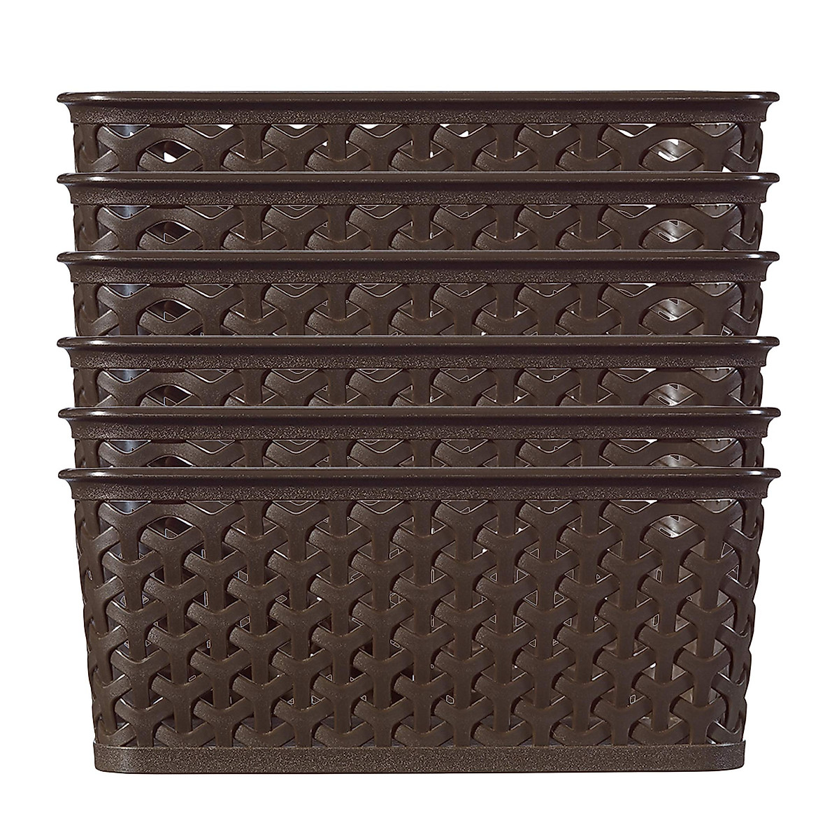 CURVER My Style Small Rectangular Storage Basket, Dark Brown, 4 Litre