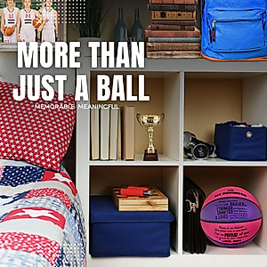 CybGene Engraved Basketball for Daughter, to My Daughter Basketball from Mom, Personalized Engraved Basketball with Warm Message to Daughter, Birthday Day Gifts for Daugther