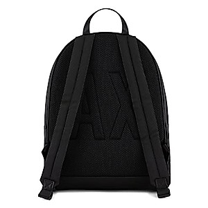 A|X ARMANI EXCHANGE Men's Allover Logo Backpack, Black, OS