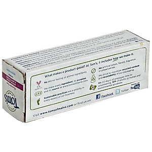 Tom's of Maine, Fluoride Free Antiplaque & Whitening Toothpaste - Peppermint, 1 Ounce