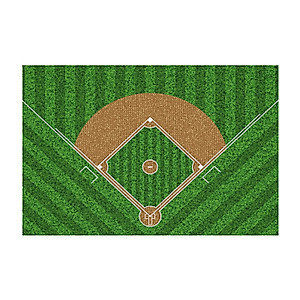 Osimiccp Baseball Rug for Boys Bedroom 3'x5' Non Slip Sports Rug,Boys Rugs for Bedroom Living Room Baseball Room Decor