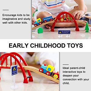 NUOBESTY 56pcs Kids Street Traffic Sign Toys Road Warning Sign Toy Models Children Pretend Play Traffic Barrier Signs Playset for Sand Table