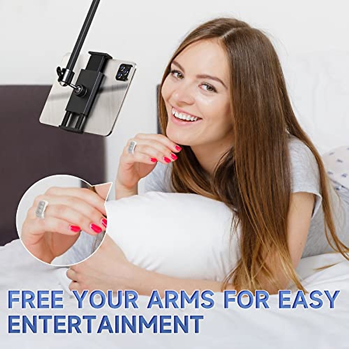 CKG Tiktok Bluetooth Remote Control, Smart Finger Remote for iPhone【2022 Design】, Ultra-Long Standby and Quick Charging, More Stylish TIK Tok Remote Compatible with iOS and Android - Snow White