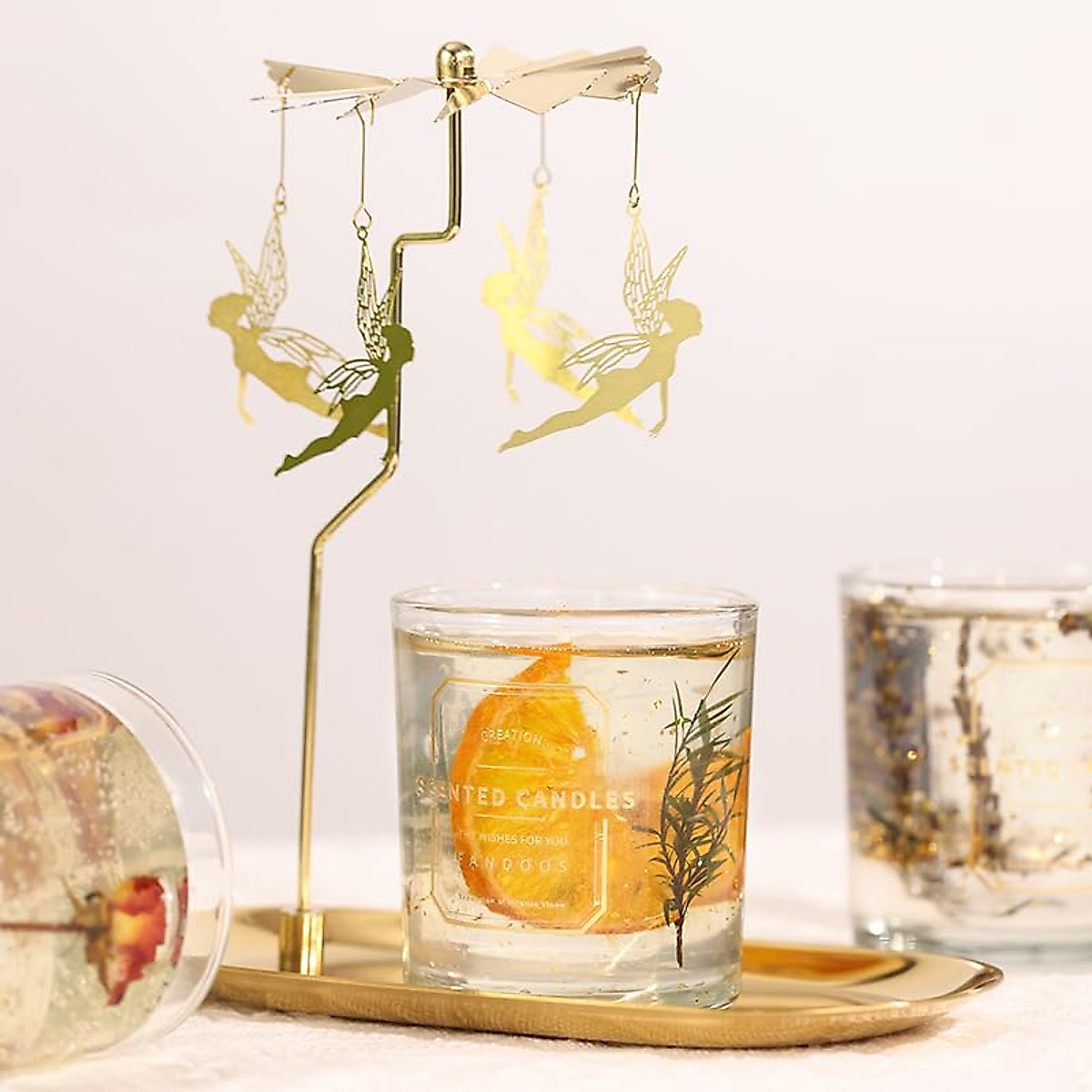 True Flower Jelly Wax Gift Box Candle,Scented Candle, Candle Gift Box,Birthday Gift, Soy Wax, Essential Oils, Household Indoor Decoration, Durable Fresh (Lime Basil and Citrus)