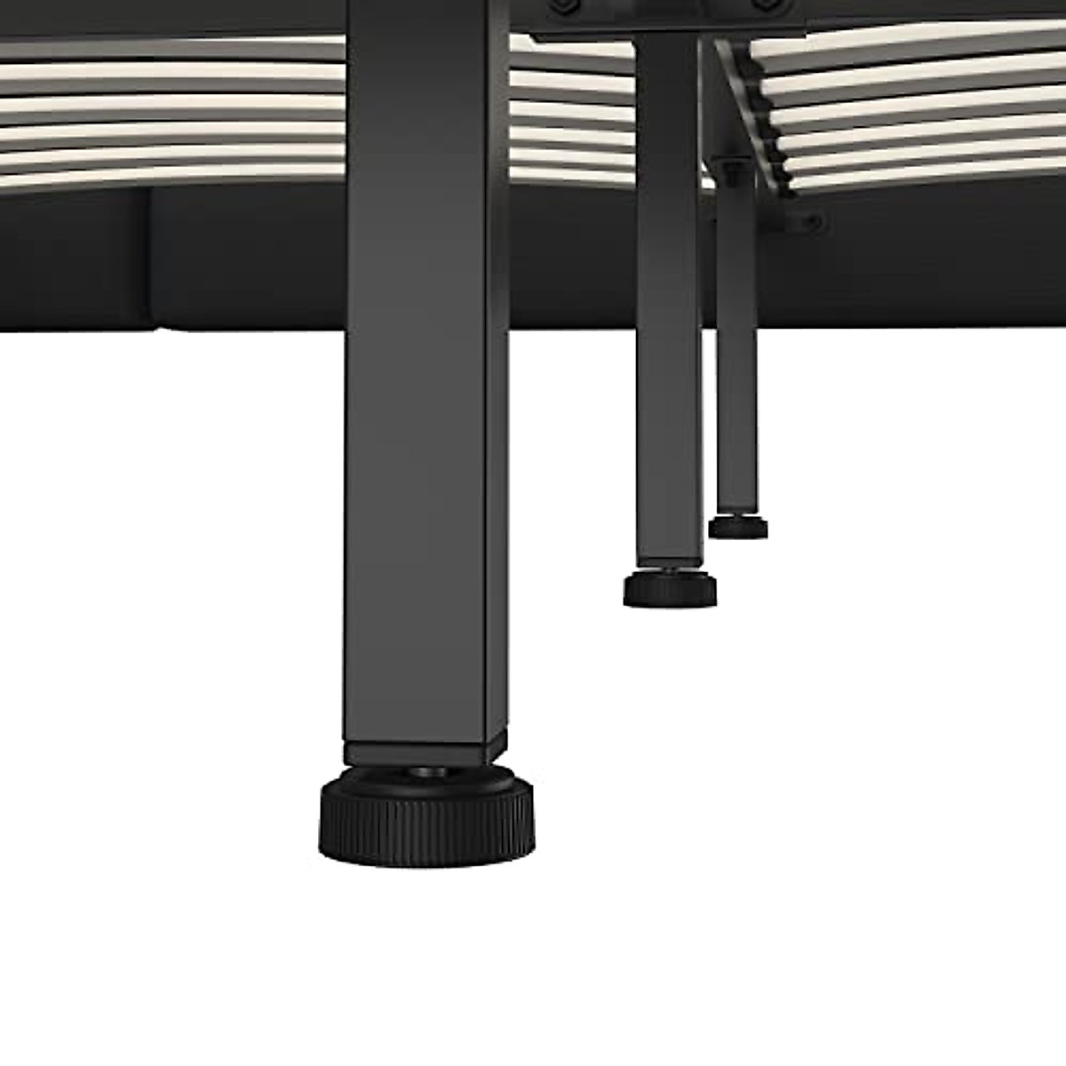 Flolinda King Size Bed Frame, Upholstered Bed Frame with Tall Tufted Velvet Headboard, Heavy Duty Metal Mattress Foundation with Wooden Slats, King Bed Frame No Box Spring Needed, Easy Assembly