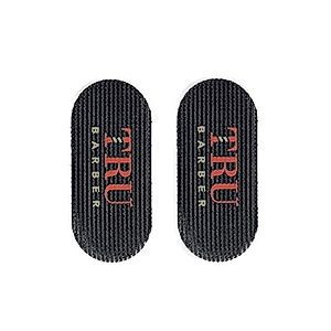 TRU BARBER HAIR GRIPPERS ® 3 COLORS BUNDLE PACK 6 PCS for Men and Women - Salon and Barber, Hair Clips for Styling, Hair holder Grips (Black/Red/Black)