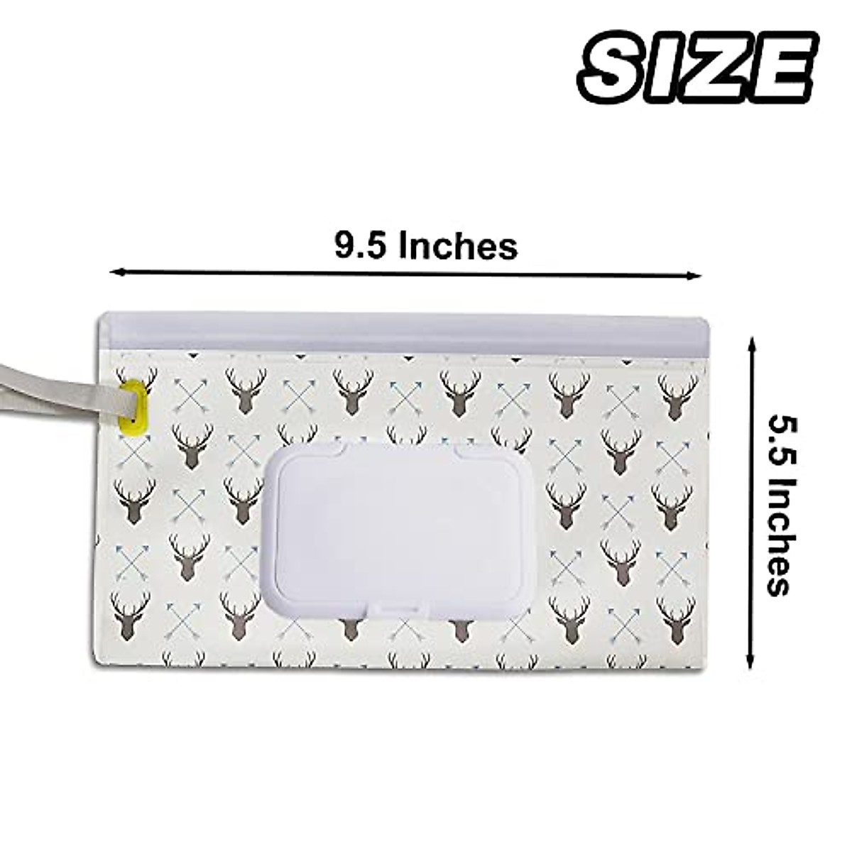 2 Pack Reusable Wipes Pouch Portable Wipes Dispenser Refillable Wipes Container Lightweight Travel Wipes Case Baby Wipes Holder for Diaper Bag