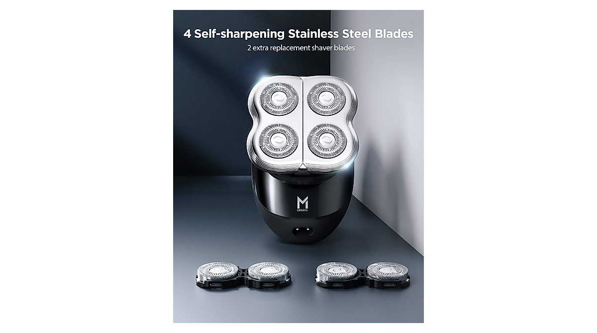 Limural 4-in-1 Electric Rotary Head Shaver for Men