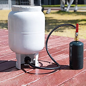SHINESTAR 1lb to 20lb Propane Adapter Hose (4FT), Comes with A 3FT Propane Refill Adapter Hose, Easy to Use