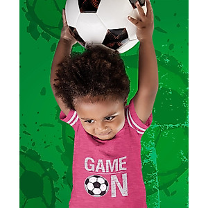 Game On Soccer Shirts for Boys Girls Gifts for Players Kids Jersey T-Shirt 5/6 Wow Pink