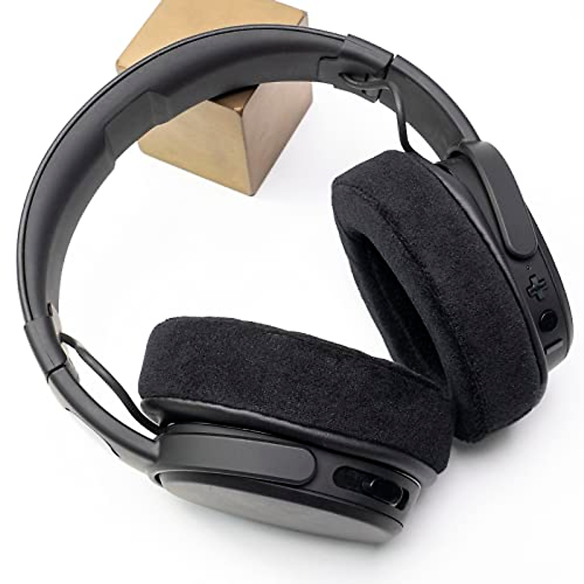 Voarmaks Super Large Ear Pads Extra Thick Foam Cushion Compatible with Skullcandy Crusher/Evo/Hesh 3 Headphone Comfortable Wearing Experience Cover Full Giant Ears Bass Booster (Velvet Ear Pads)