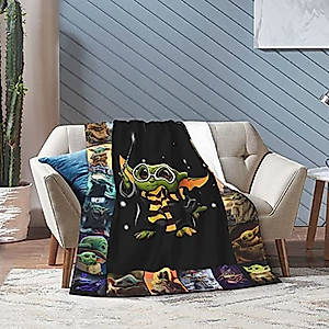 Cartoon Flannel Throw Blanket, Warm Cozy Soft Lightweight Bed Blanket for Couch Sofa Bedding Living Room (YD1, 60"x50")
