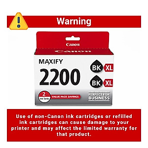 Canon PGI-2200XL Black Twin Pack Compatible to IB4120, MB5120, MB5420, IB4020, MB5020, MB5320