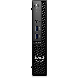 Dell OptiPlex 3000 Desktop Computer - Intel Core i5 12th Gen i5-12500T Hexa-core (6 Core) 2 GHz - 8 GB RAM DDR4 SDRAM - 256 GB M.2 PCI Express NVMe 3.0 x4 SSD - Micro PC - Black