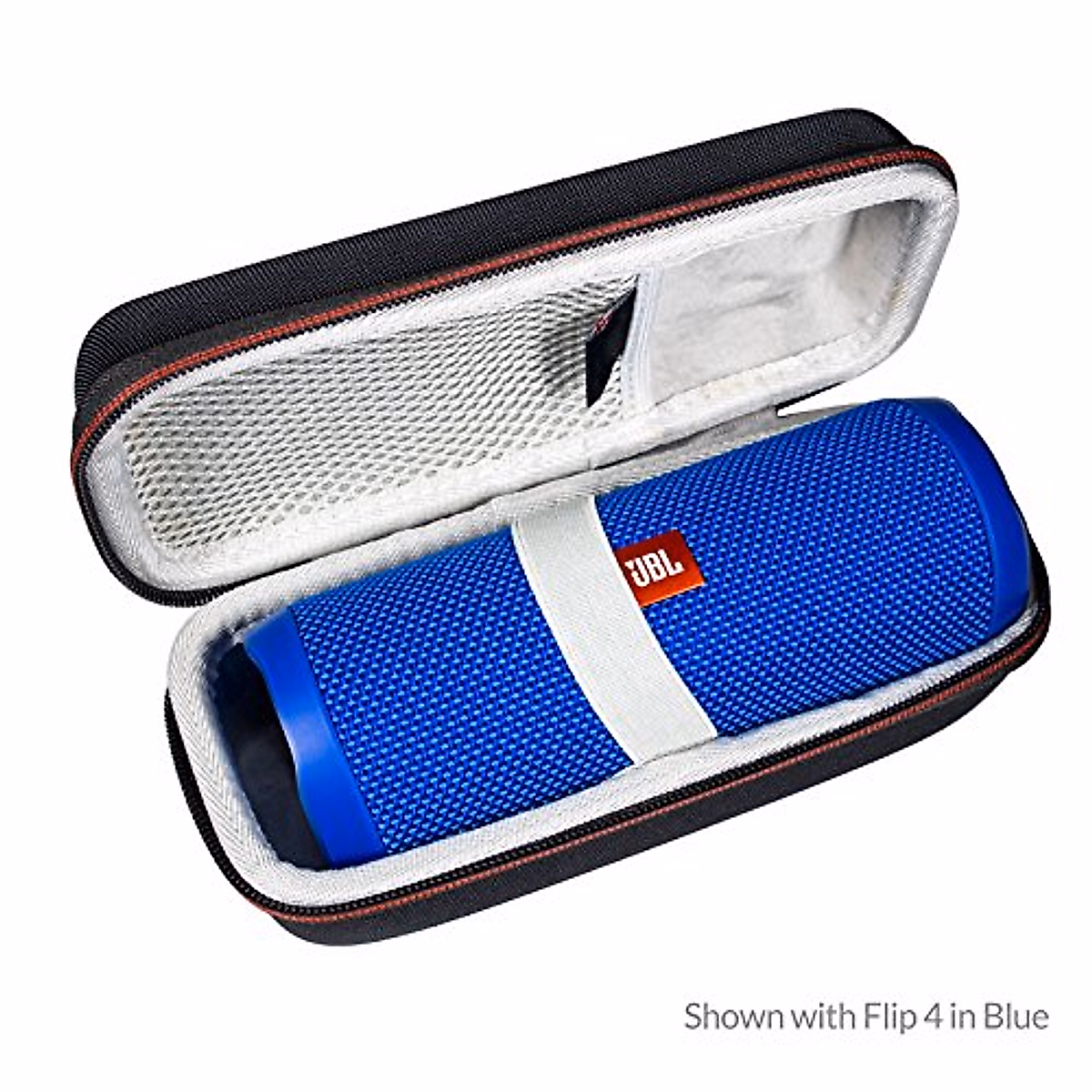 JBL Flip 4 Portable Bluetooth Wireless Speaker Bundle with Protective Travel Case - Black