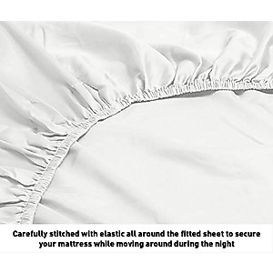 Home Sweet Home 300 Thread Count 100% Egyptian Cotton Hypoallergenic Down Alternative 2" Inch Mattress Topper with All-Around Fitted Bed Skirt - 1000 Grams Filling (King Size)