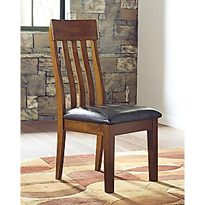 Signature Design by Ashley Ralene Rake Back Dining Room Chair 2 Count, Medium Brown