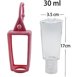 10 Pack Keychain Empty Squeeze Bottle With Holder,Travel Size 1 oz Leakproof Squeeze Bottles for kids and adult party favor (10Pack)