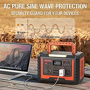 EBL Portable Power Station Voyager 1000, 110V/1000W Solar Generator (Surge 2000W), 999Wh/270000mAh High Lithium Battery for Outdoor Home Emergency