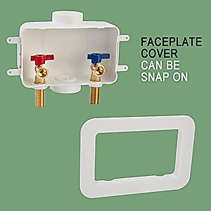 Lingmfg Washing Machine Outlet Box Sweat Thread with 2 inch Central Drain, 1/2 inch Thread, 1/2 inch Copper Sweat, Connection 3/4 inch Washing Machine Hoses