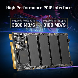 Hikvision E3000 Internal NVMe PCIe M.2 SSD 512GB, Internal Solid State Drive, Gen 3x4, 2280, 3D NAND Flash Memory, Up to 3500MB/s Read Speed