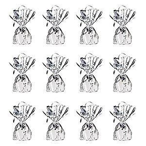 Beistle 12 Piece Metallic Silver Balloon Weights for Birthday Decoration Table Centerpiece Party Favors Weddings