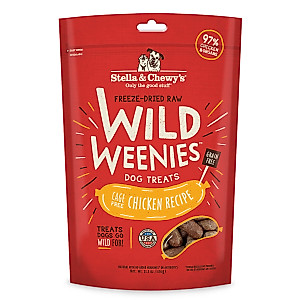 Stella & Chewy's Freeze-Dried Raw Wild Weenies Dog Treats – All-Natural, Protein Rich, Grain Free Dog & Puppy Treat – Great for Training & Rewarding – Cage-Free Chicken Recipe – 11.5 oz Bag