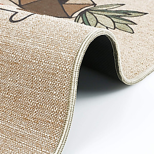 famibay Kitchen Rugs and Mats Non Skid Washable Kitchen Rugs with Rubber Backing Kitchen Mat Set Stain&Wear Resistant Kitchen Carpet Rugs Low Pile Country Decorative Floor Mats for Home Kitchen