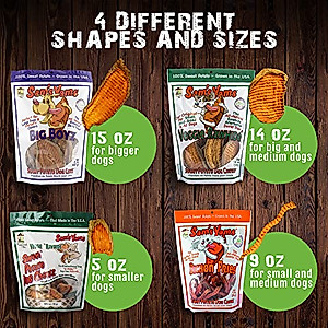 Sam's Yams Sweet Potato Dog Treats, Healthy Dog Treats for Small, Medium, and Large Breed Dogs - Made in USA, High Fiber, Vegan Dental Chews - Veggie Rawhide, Sweet Potato Dog Chewz, 14oz Single Pack