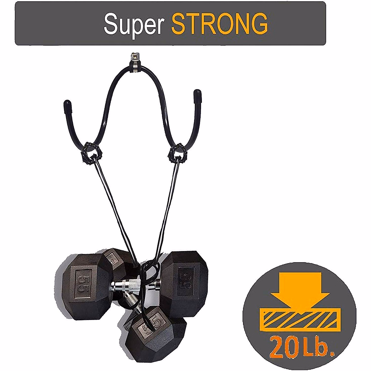 AUXPhome 3 Pack Wall Mount Foam Roller Holder and Yoga Mat Storage and Towel Rack - Flexible Adjustable Hooks - Ideal for Home, Small Studio,Fitness Class or Commercial use