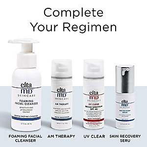 EltaMD Foaming Facial Cleanser, Exfoliating Face Cleanser, Helps Remove Oil and Dead Skin Cells, For All Skin Types, Oil Free, Paraben Free, Sensitivity Free, Sensitive Skin Face Wash, 2.7 oz Pump