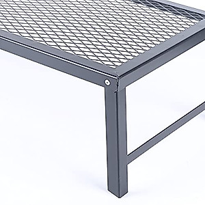 Folding Campfire Grill with Legs, Portable Camp Grill Grate, over Fire Camping Grill, for Outside Picnic BBQ