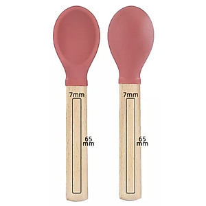 Silicone Baby Spoons- Silicone Tips for Toddlers and Baby- Self-Feeding Utensils (Pack of 4)