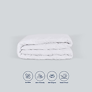 Karin Maki Quilted Fitted Twin Mattress Pad - Elastic Fitted Upto 15” Deep Pocket Mattress Protector Cooling Breathable Fluffy Soft Bed Mattress Cover - Machine Washable Mattress Topper