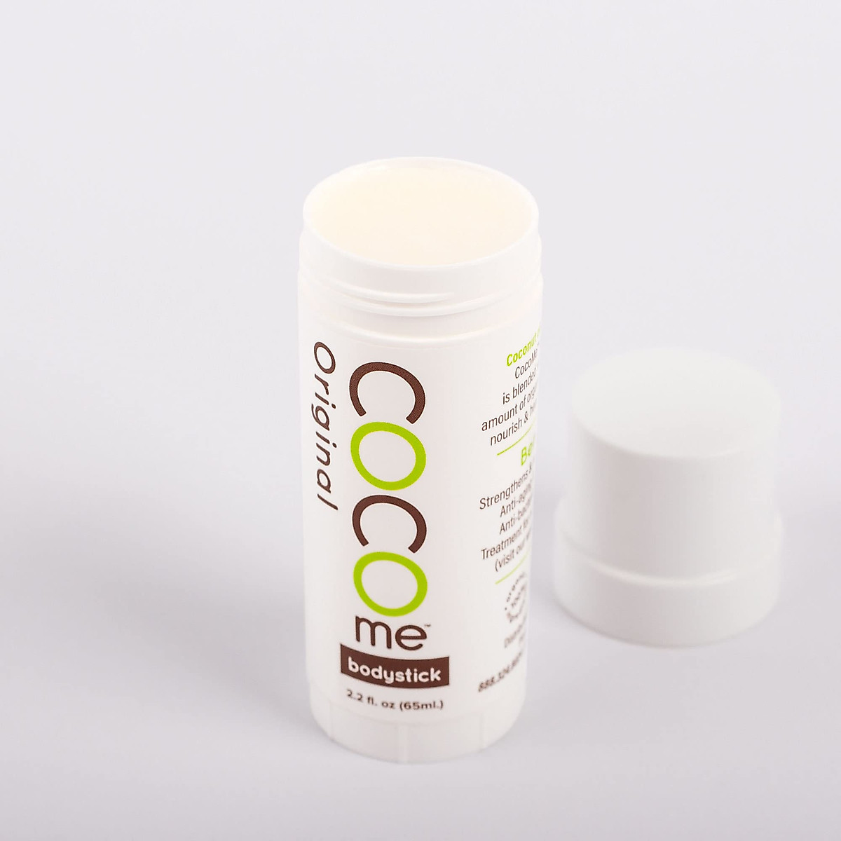 CocoMe Bodystick - 100% Organic Moisturizing Virgin Coconut Oil Solid Bar with Anti-aging Beeswax for Chemical, Preservative, and Fragrance-Free Skin Repair and Protection. Dermatologist recommended.