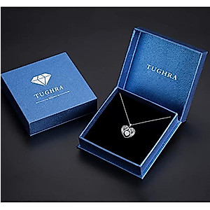 TUGHRA Angel Wing Necklaces 925 Sterling Silver Keepsake Necklace Heart Charm Memorial Pendant A Piece of My Heart Is In Heaven Pendant Necklace for Women