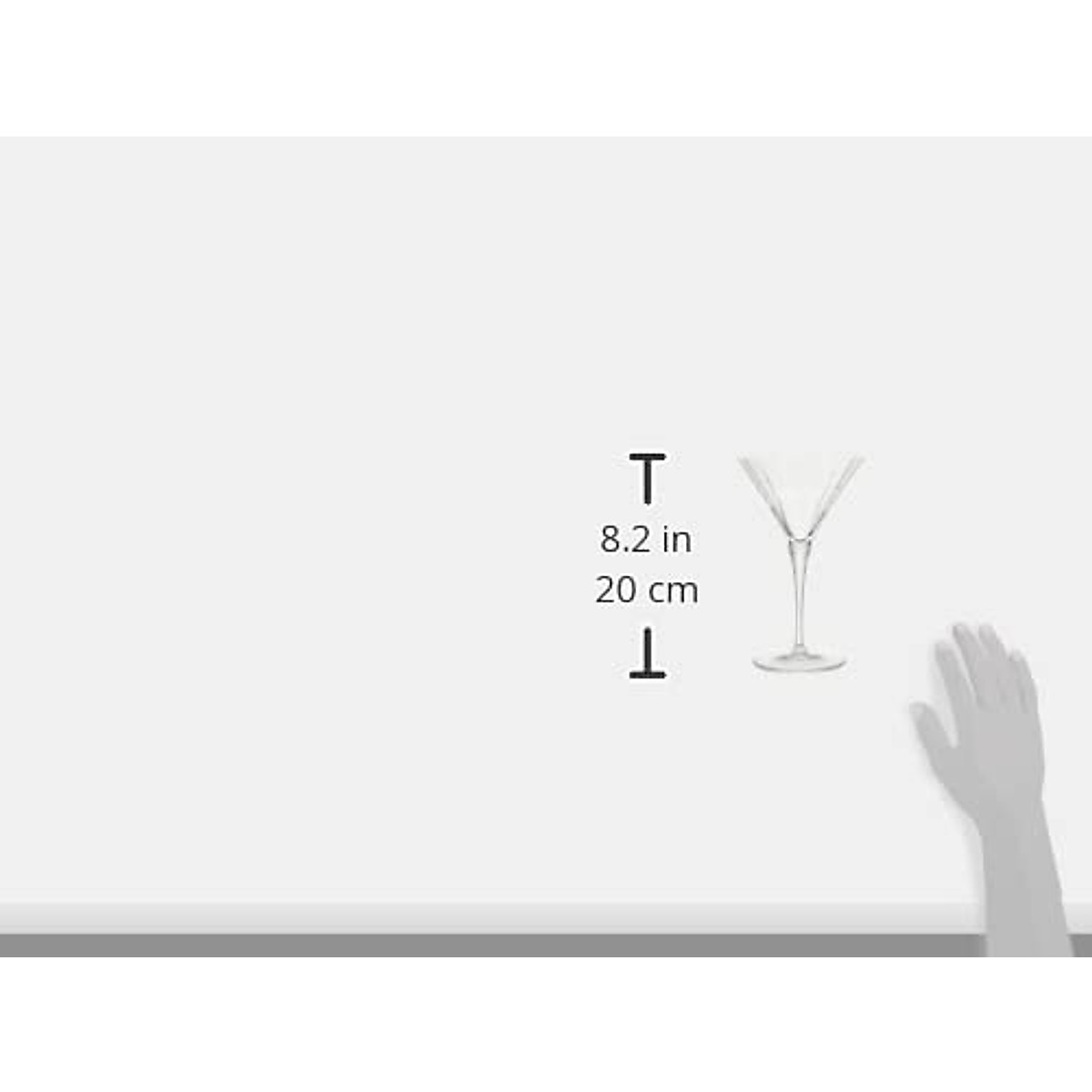 Luigi Bormioli Bach 8.25 oz Martini Glasses, 4 Count (Pack of 1), Clear