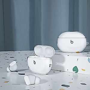 LiZHi Compatible with Beats Studio Buds + Case Clear, Designed Protective Cover Soft TPU Transparent Shockproof Case Accessories Keychain for Beats Studio Buds Plus, Crystal Clear