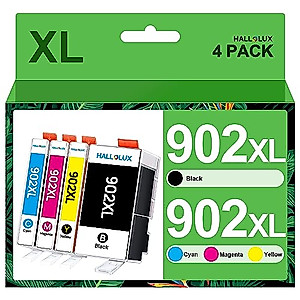 902XL Ink Cartridges Replacement for HP 902XL Ink Cartridges to use with OfficeJet Pro 6978 6960 6968 6958 6950 6970 6962 Printers (902XL Ink Cartridges Combo Pack, Black, Cyan, Magenta, Yellow)