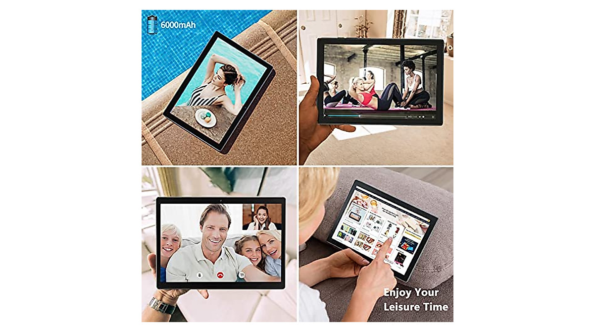 EEW 10-Inch Android Tablet with 1280x800 HD Display & Expandable Storage